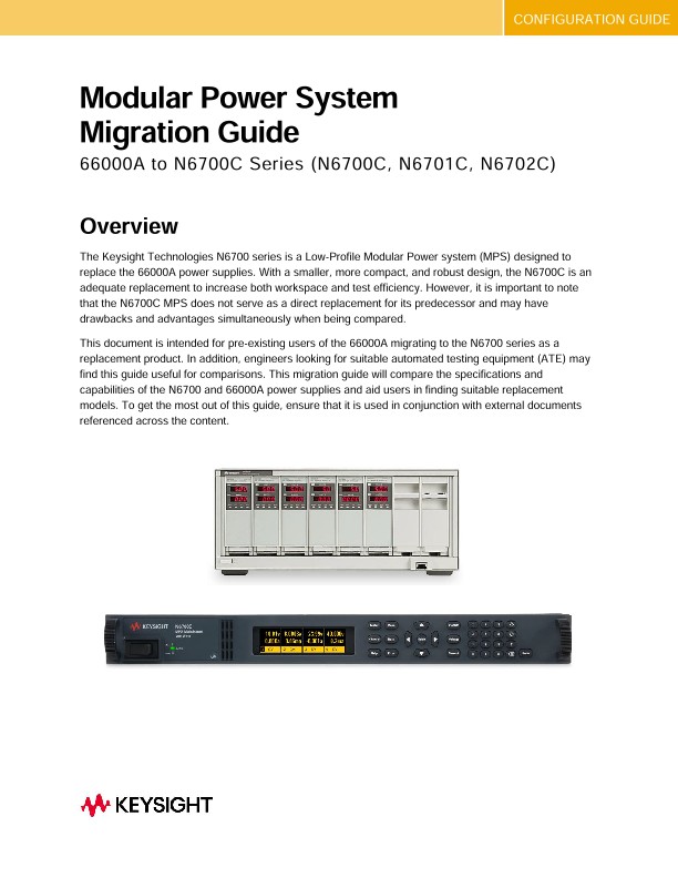 Modular Power System Migration Guide PDF Asset Page | Keysight